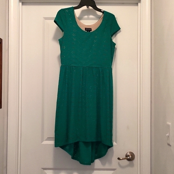 Enfocus Studio | Dresses | Enfocus Studio Green Eyelet Dress Highlow | Poshmark